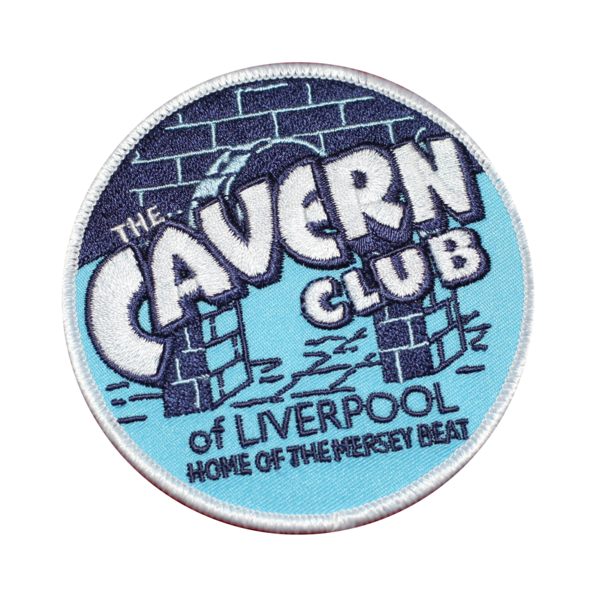 Cavern Club round vintage logo sew on patch blue - Cavern Club