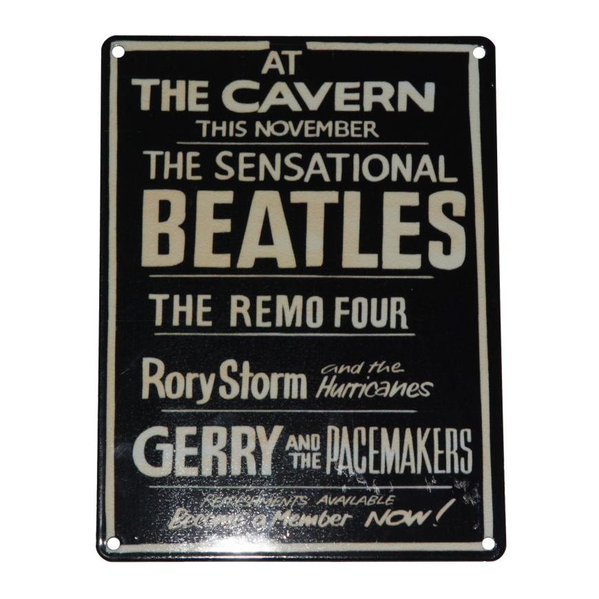 The Beatles at the Cavern Club poster tin sign - Cavern Club