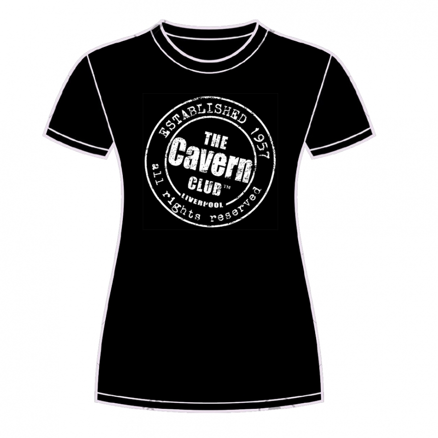 Women's Black round Cavern Club logo T-Shirt - Cavern Club