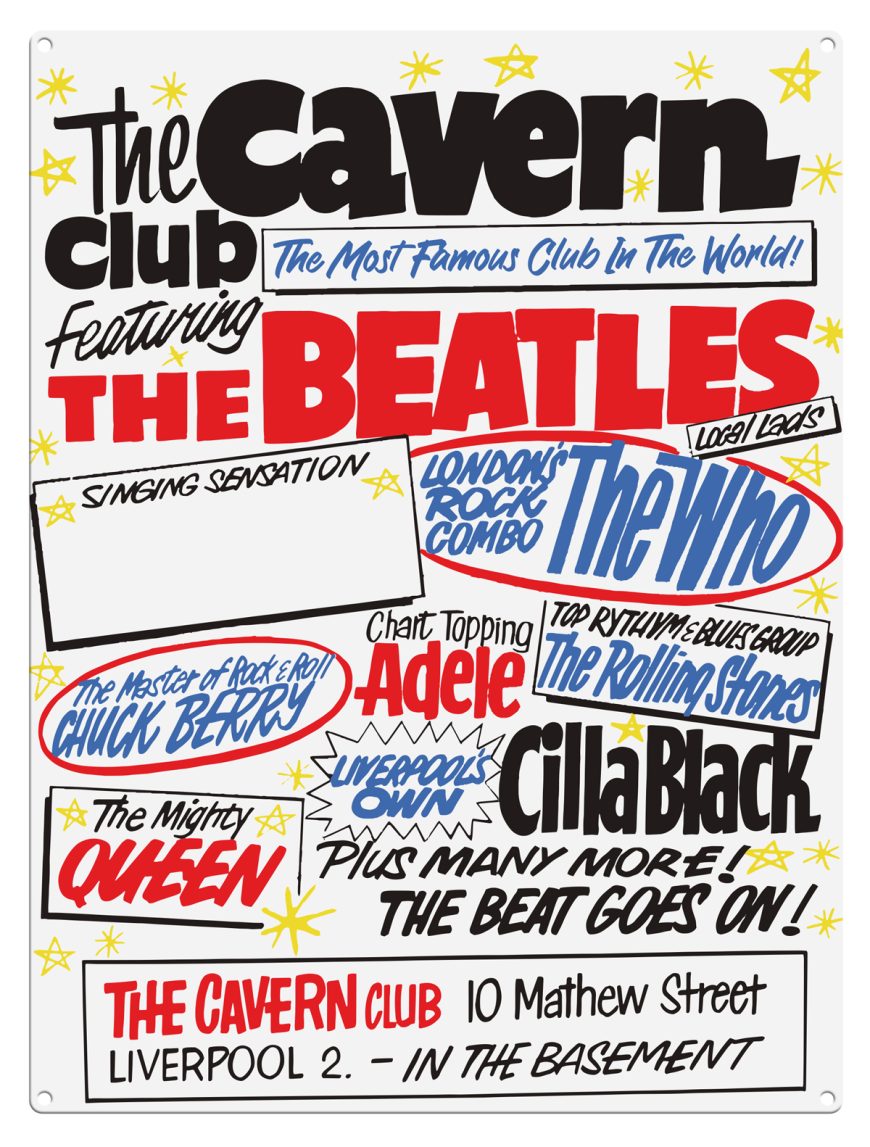 Personalised Cavern Club 'The Beat Goes On' Metal sign - WORLDWIDE ...