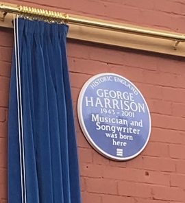 George Harrison's wife Olivia unveils new Historic England Blue Plaque ...